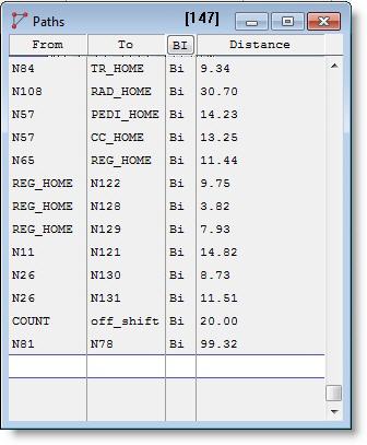 Path Segment Edit Table