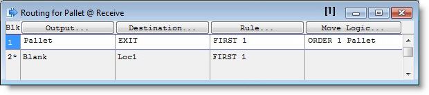 Routing Edit Table